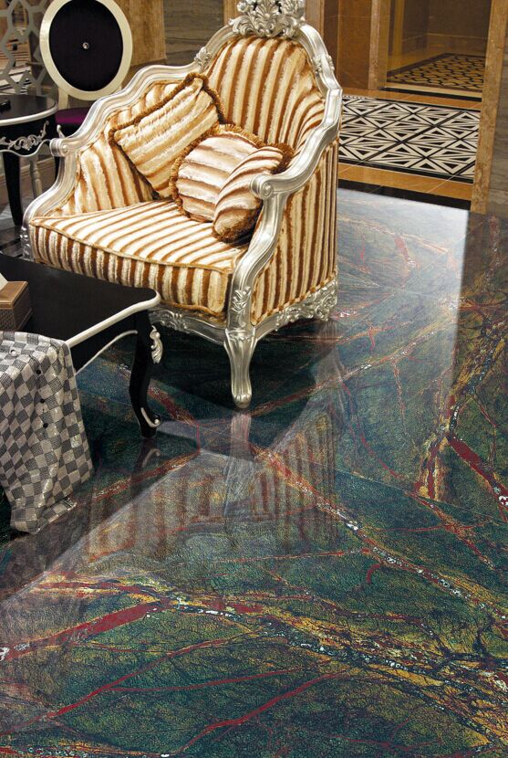 Chora Yağmur Ormanı Modern Porselen Yer Karosu, Lüks Rustik Seramik Karo